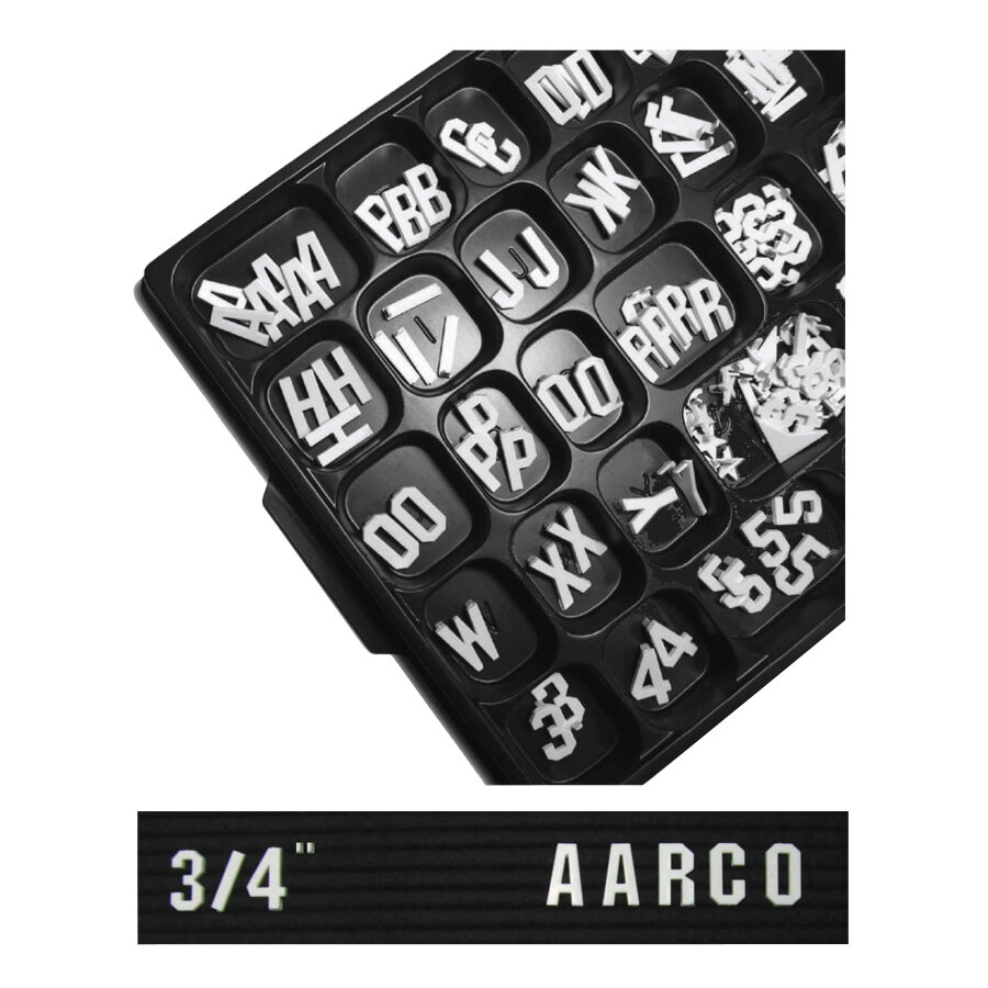 Aarco GFD.75 3/4" Gothic Style Universal Single Tab Letter and Number ...