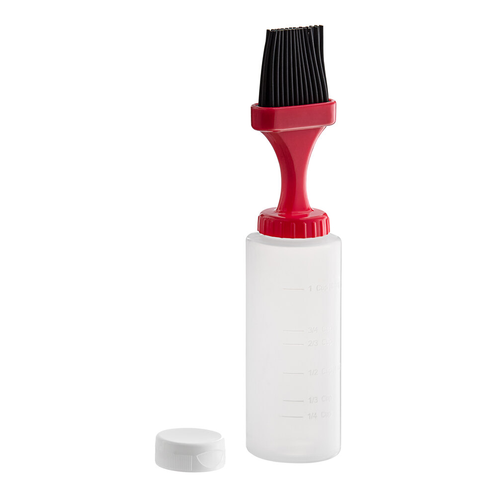 Chef Master 8 oz. Basting Bottle with Silicone Brush and Storage Cap
