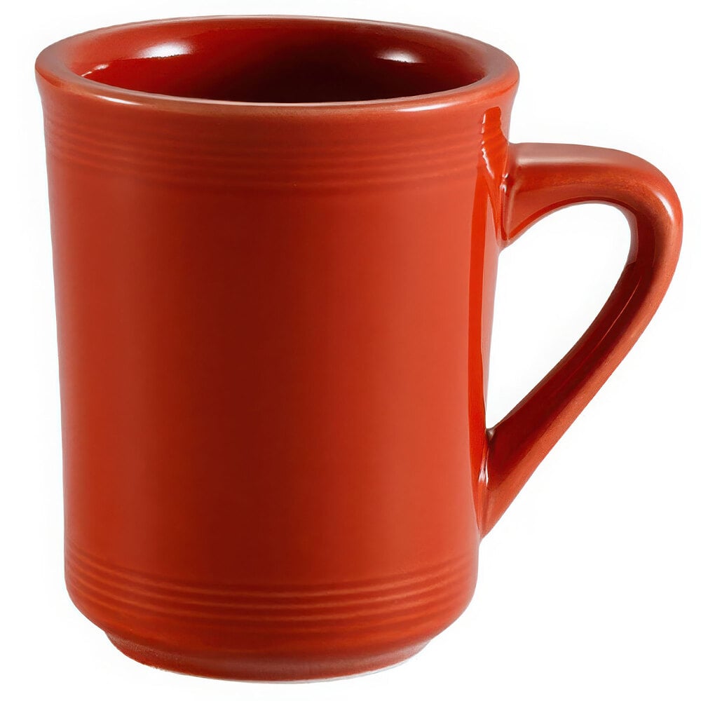 CAC TG-17-R Tango 8 oz. Red Mug - 36/Case