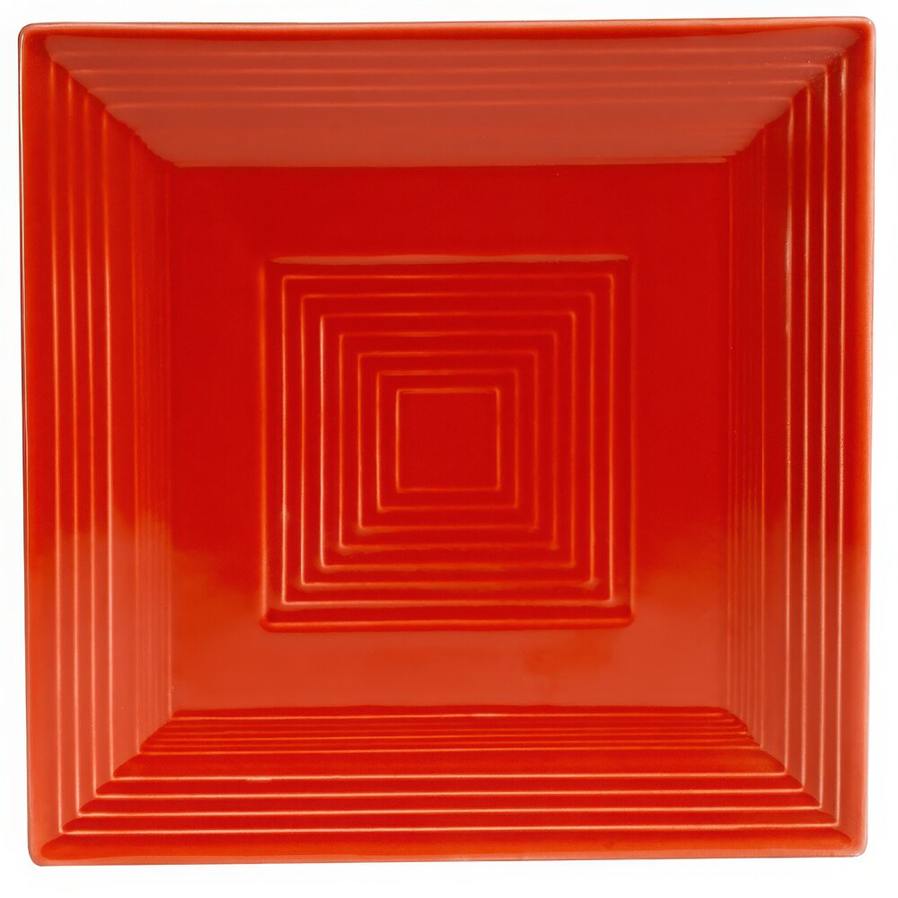 CAC TG-SQ8-R Tango 8" Red Square Plate - 24/Case