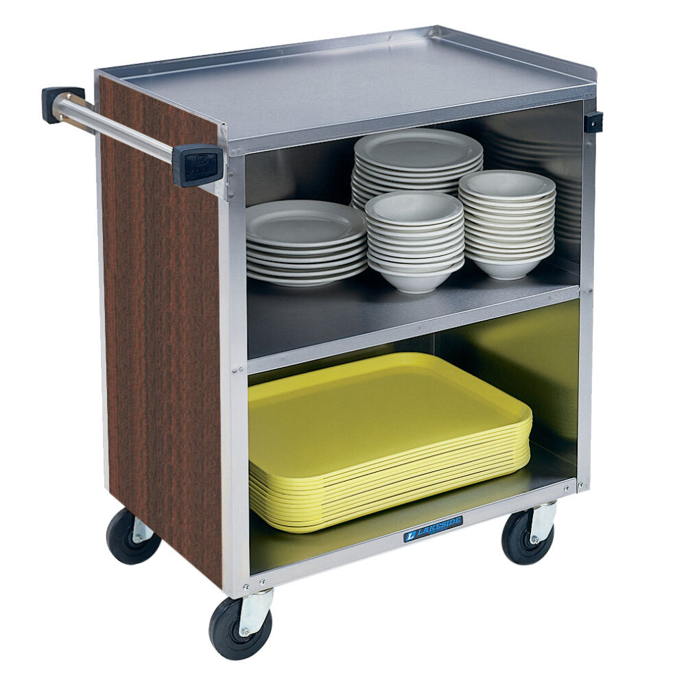 Lakeside 622W 3 Shelf Medium Duty Stainless Steel Utility Cart with ...