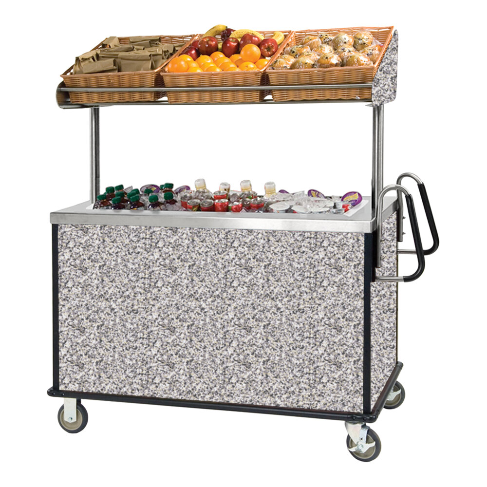 Lakeside 668GS Stainless Steel Vending Cart with Insulated Stainless ...