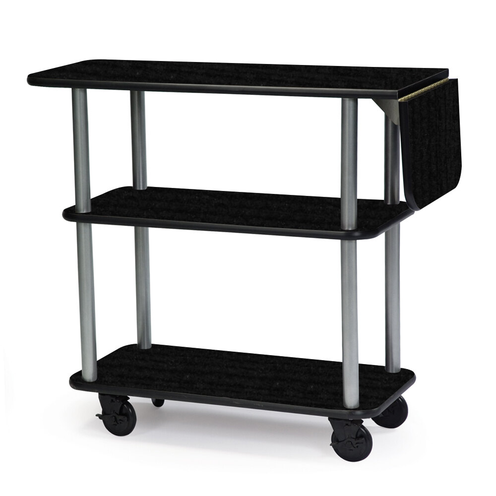 Geneva 36102-08 Rectangular 3 Shelf Laminate Tableside Service Cart ...