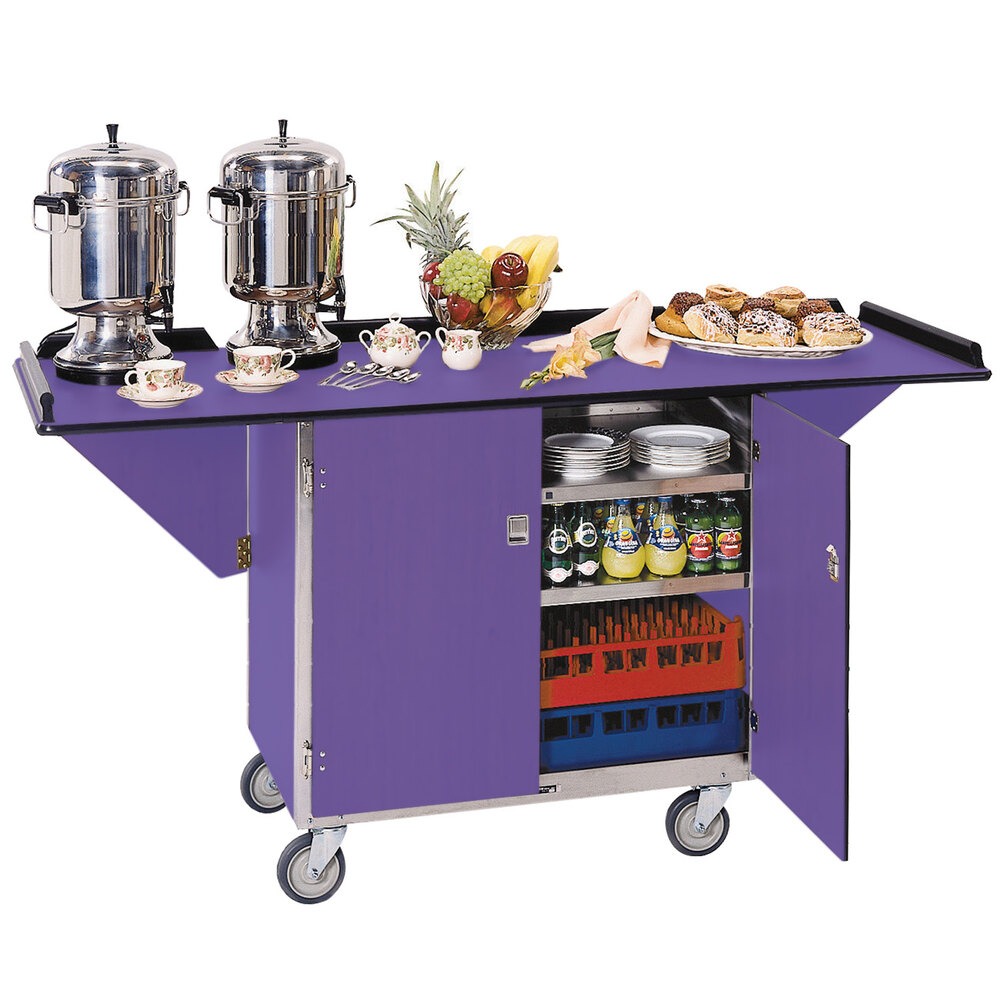 Lakeside 675P Stainless Steel Drop-Leaf Beverage Service Cart with 3 ...