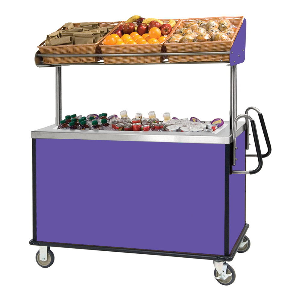 Lakeside 668P Stainless Steel Vending Cart with Insulated Stainless ...