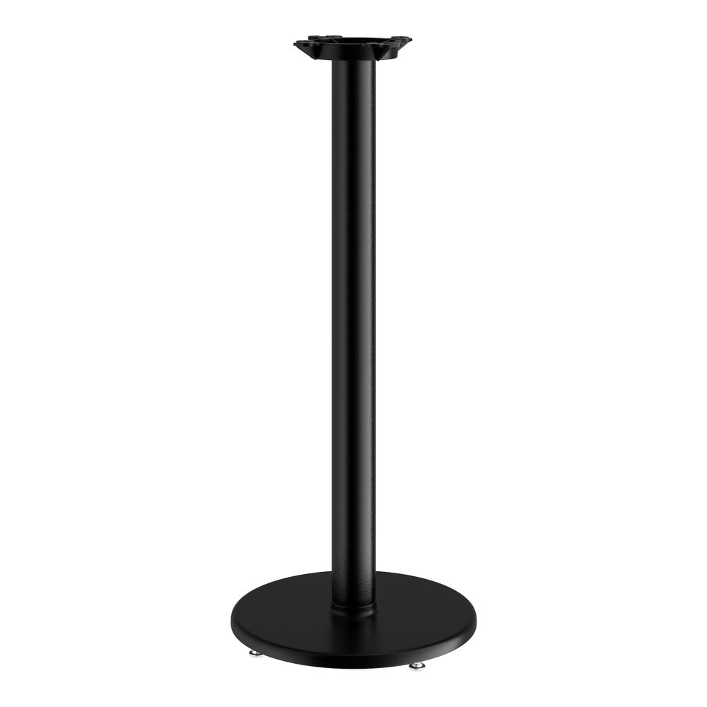 Lancaster Table & Seating Cast Iron 17" Round Black 3" Bar Height ...