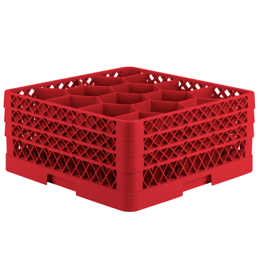 Vollrath TR18JJJ Traex® Rack Max Full-Size Red 12-Compartment 7 7/8 ...