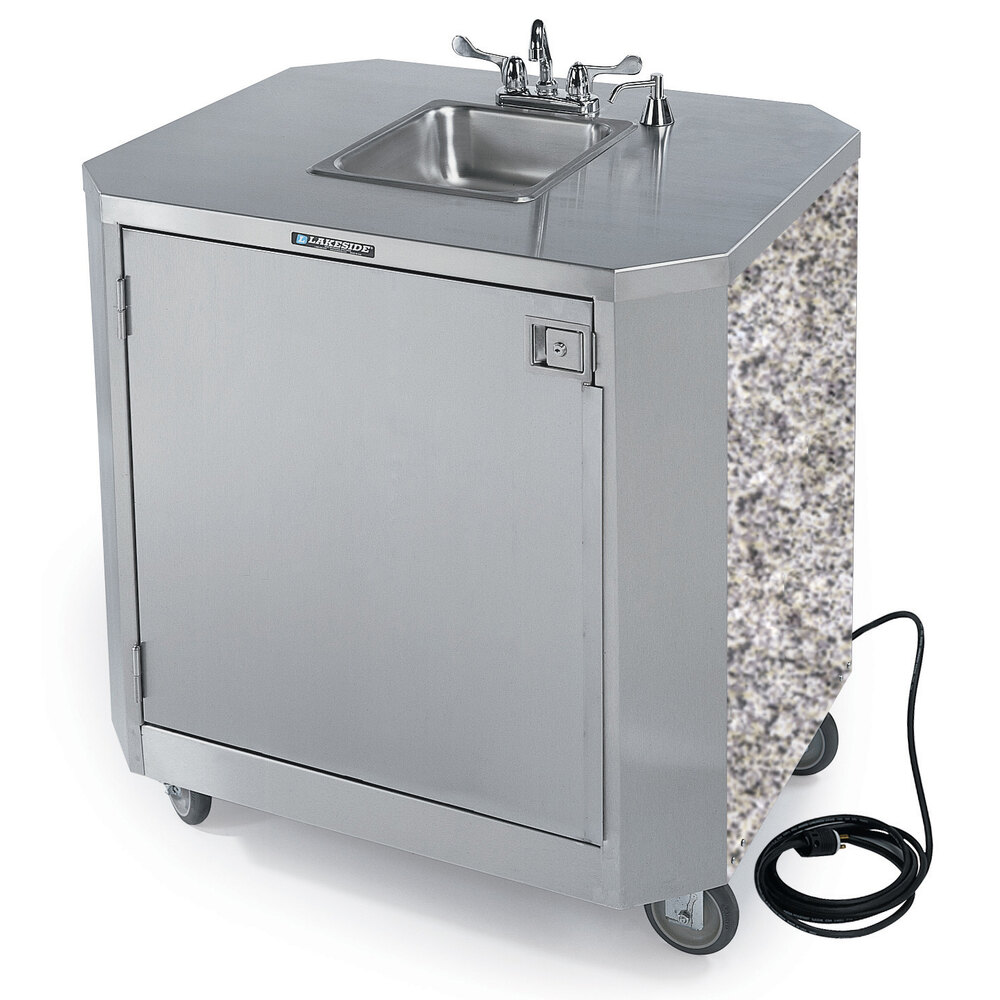Lakeside 9610GS Portable Self-Contained Stainless Steel Hand Sink Cart ...