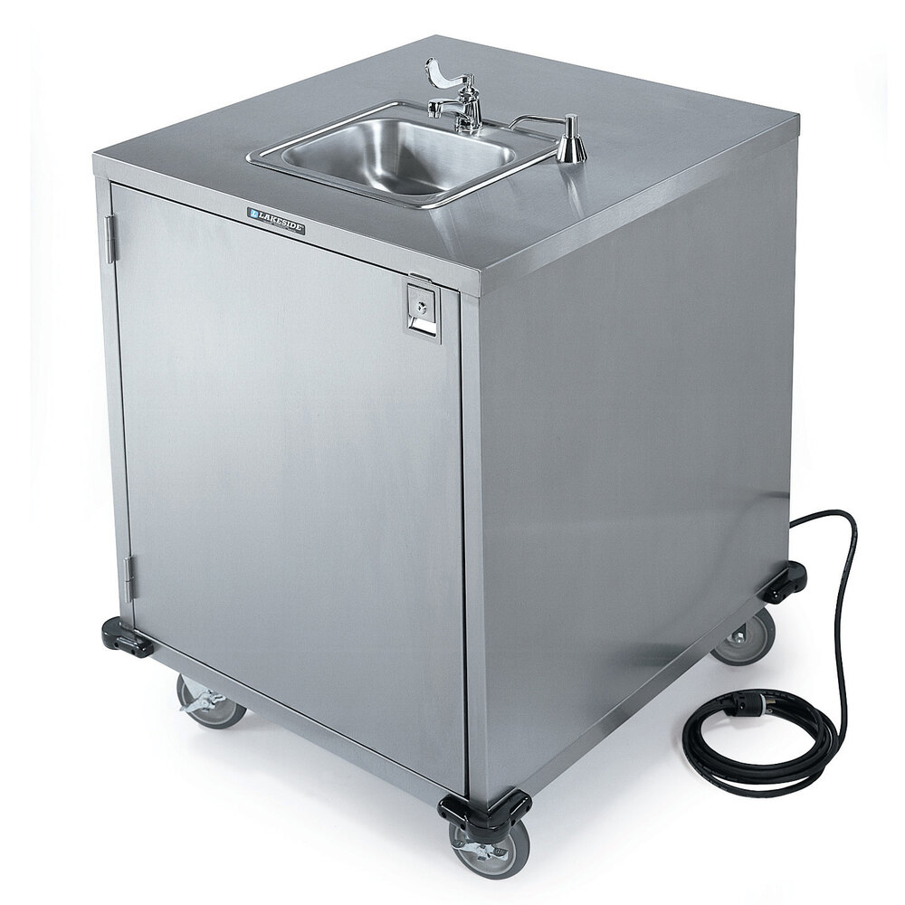 Lakeside 9600 Portable Self-Contained Stainless Steel Hand Sink Cart ...