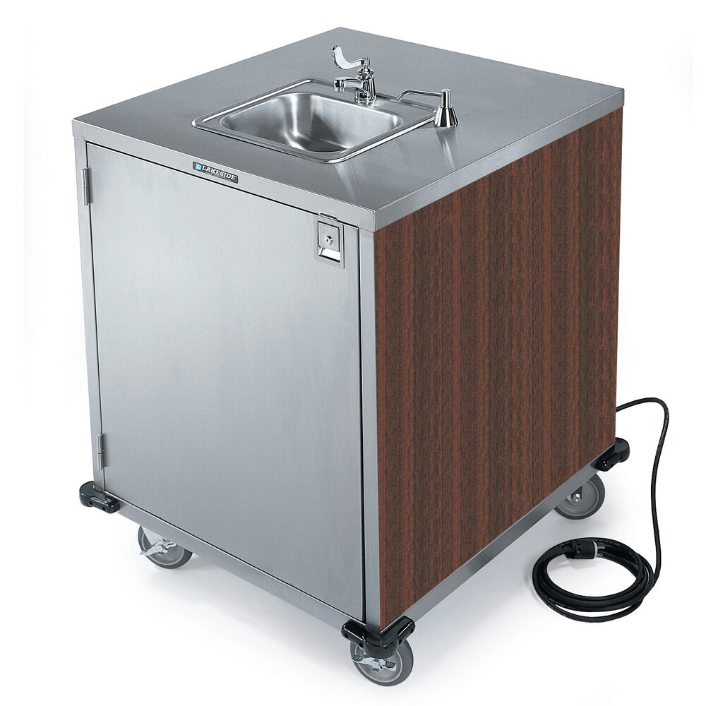 Lakeside 9600W Portable Self-Contained Stainless Steel Hand Sink Cart ...