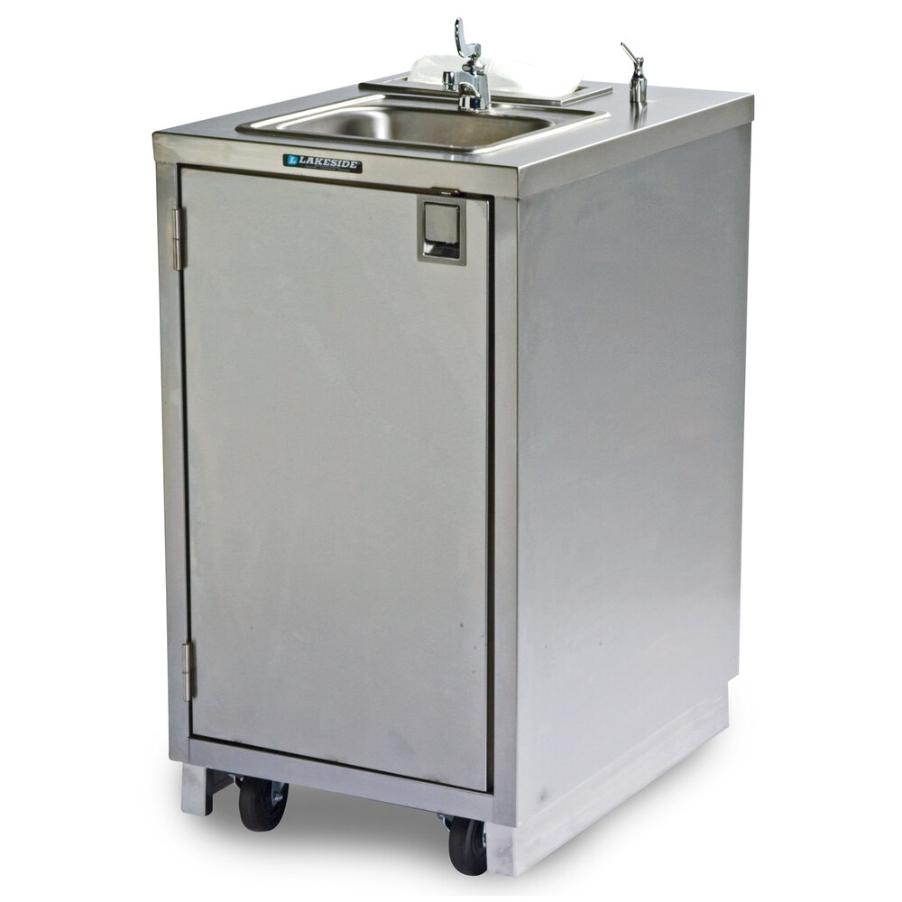 Lakeside 9620 Portable Self-Contained Stainless Steel Hand Sink Cart ...