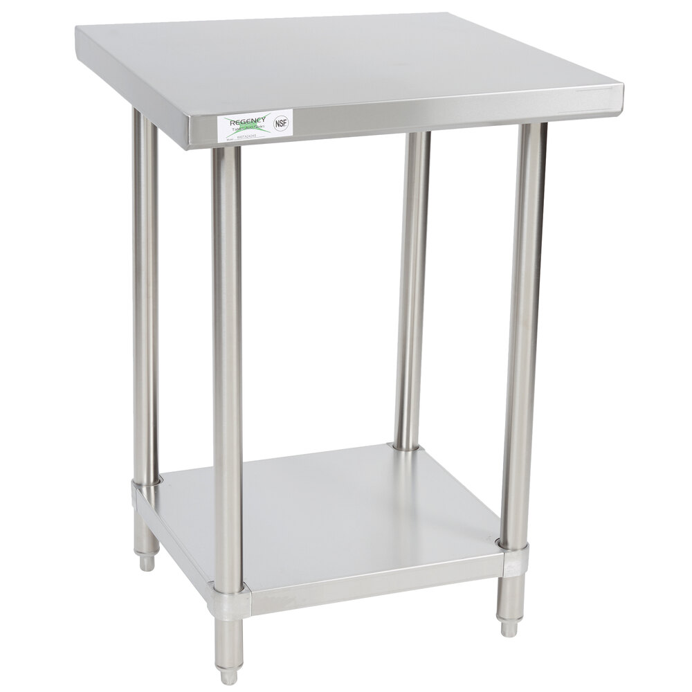 Regency 24" x 24" All 18-Gauge 430 Stainless Steel Commercial Work ...