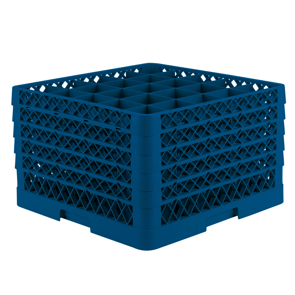 Vollrath TR6BBBBA Traex® Full-Size Royal Blue 25-Compartment 11" Glass ...
