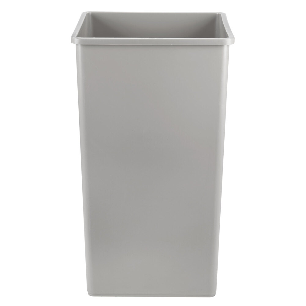 Rubbermaid® FG395900GRAY Untouchable Gray Square Rigid Plastic Liner ...
