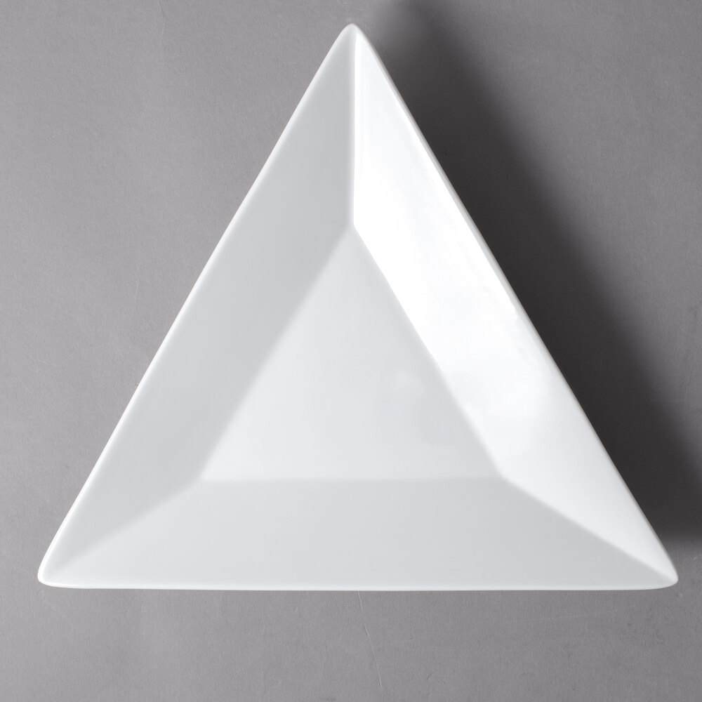 10 Strawberry Street WTR-8TRI Whittier 9 7/8" White Triangle Porcelain ...