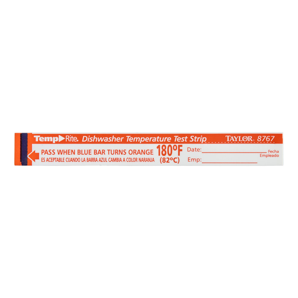 Taylor Dishwasher Test Strips - 25/Pack | WebstaurantStore