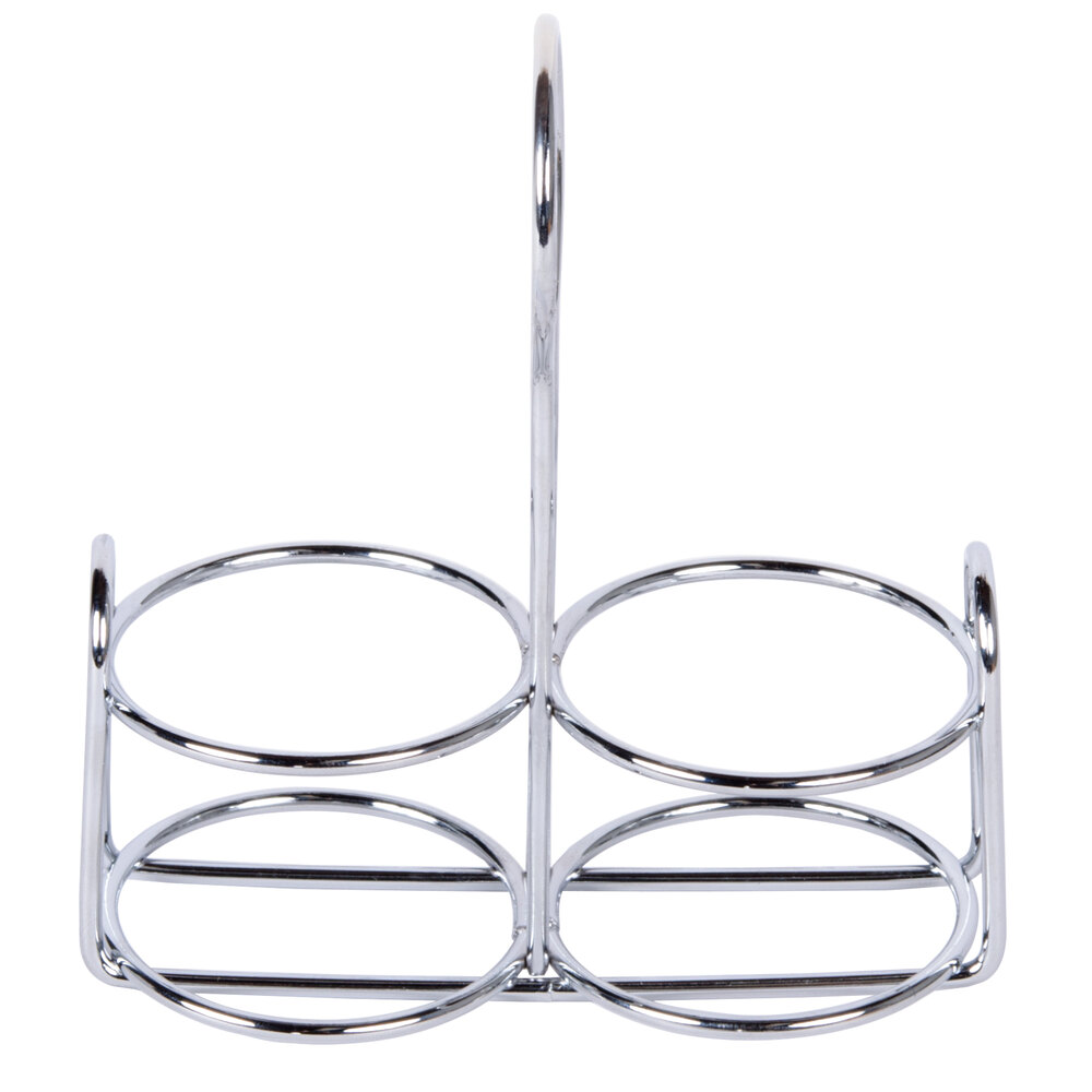 American Metalcraft MCADDY Stainless Steel 2-Compartment Condiment Caddy