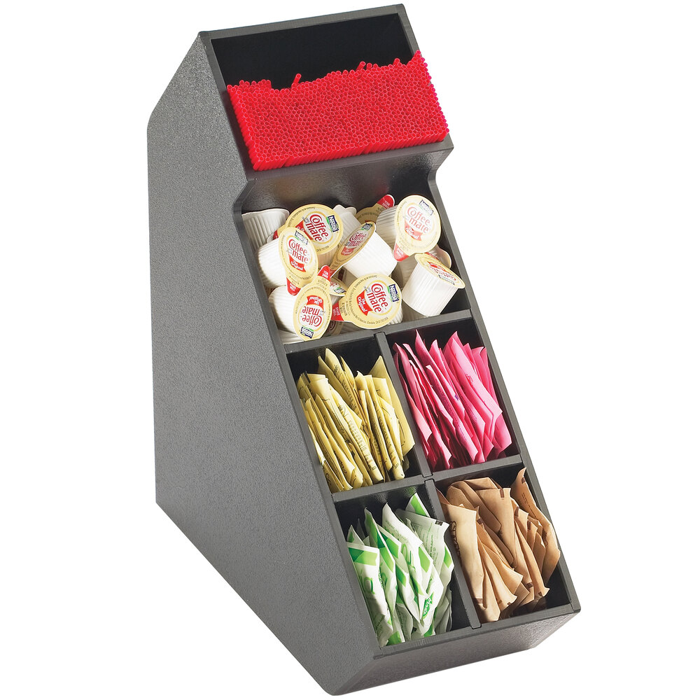 Cal-Mil 2052 Classic Black Stir Stick and Condiment Display with ...