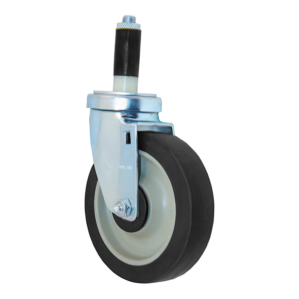 5" Shelving Swivel Stem Caster for 1" O.D. Tubing - 300 lb. Capacity