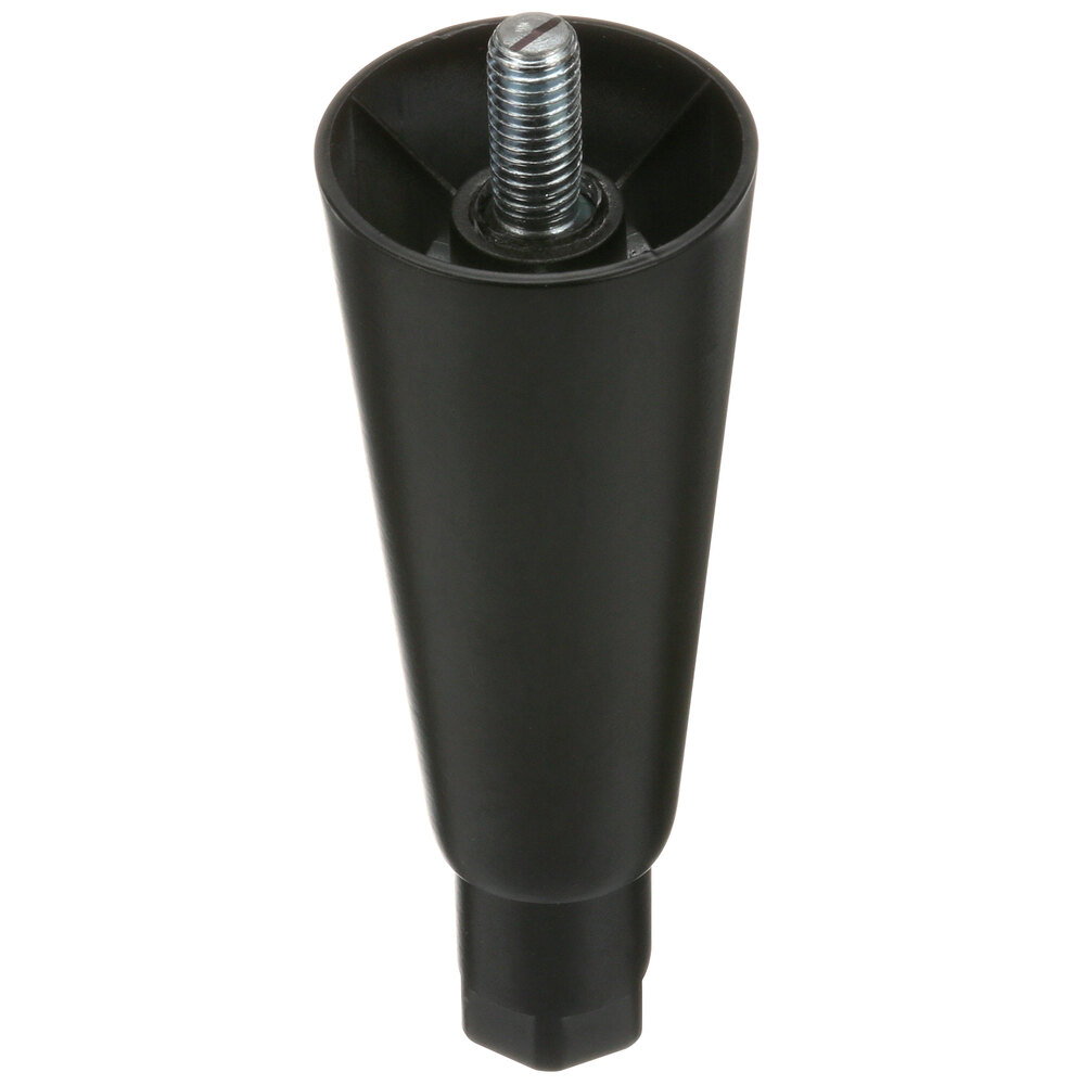 AllPoints 262436 6" Black Epoxy Coated Adjustable Equipment Leg - 1/2 ...