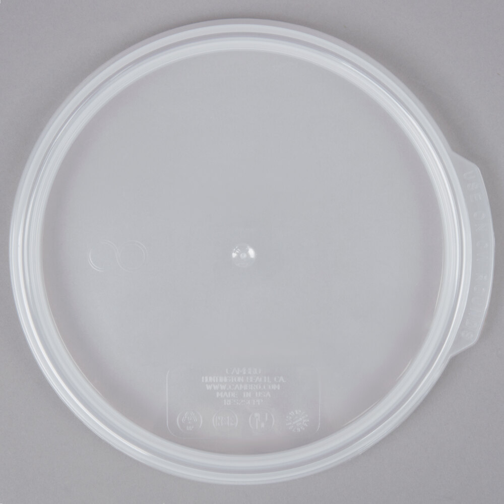 Cambro 6 and 8 Qt. Translucent Round Polypropylene Food Storage ...