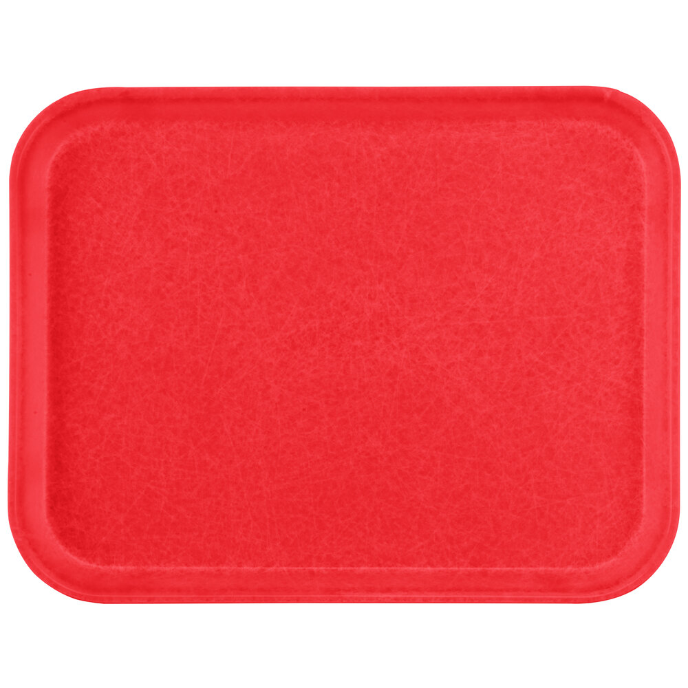 Carlisle 1410FG017 10" x 14" Glasteel Red Fiberglass Tray - 12/Case