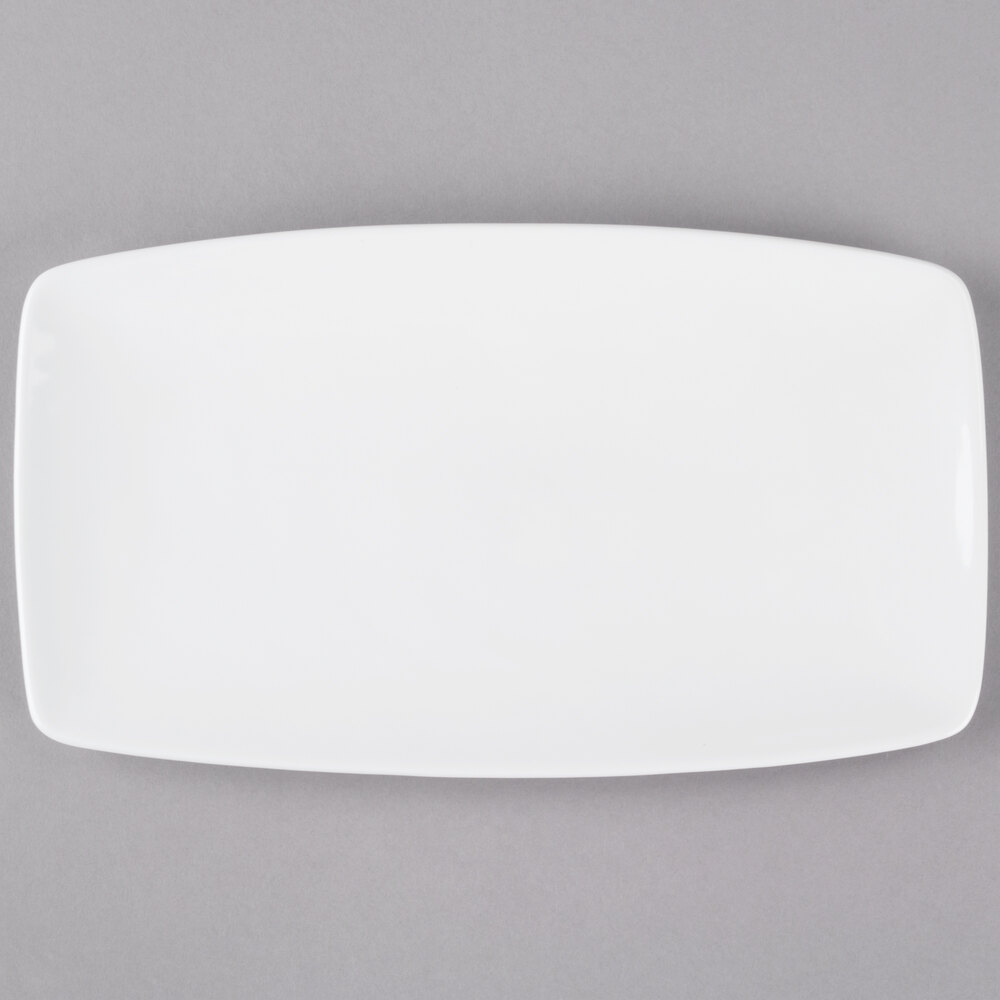 Tuxton AMU-559 Napa AlumaTux Pearl White (European White) 12 1/8" x 7 ...