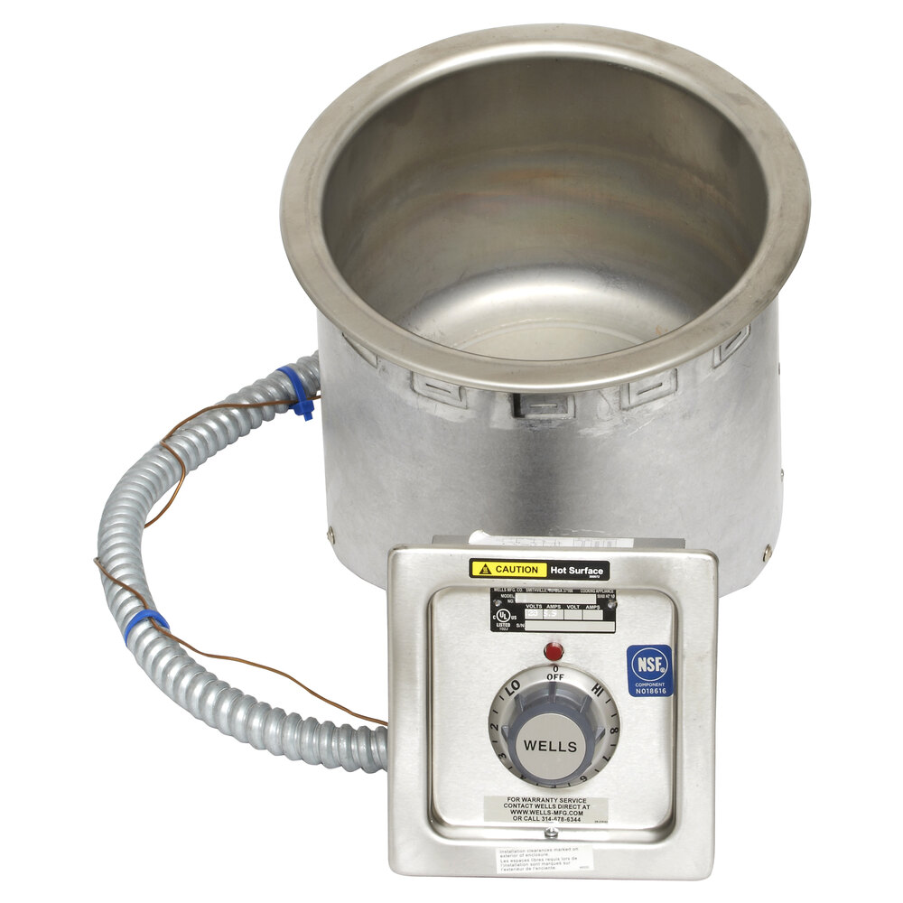 Wells 5P-SS8TUI 7 Qt. Round Insulated Drop In Soup Well - Top Mount ...