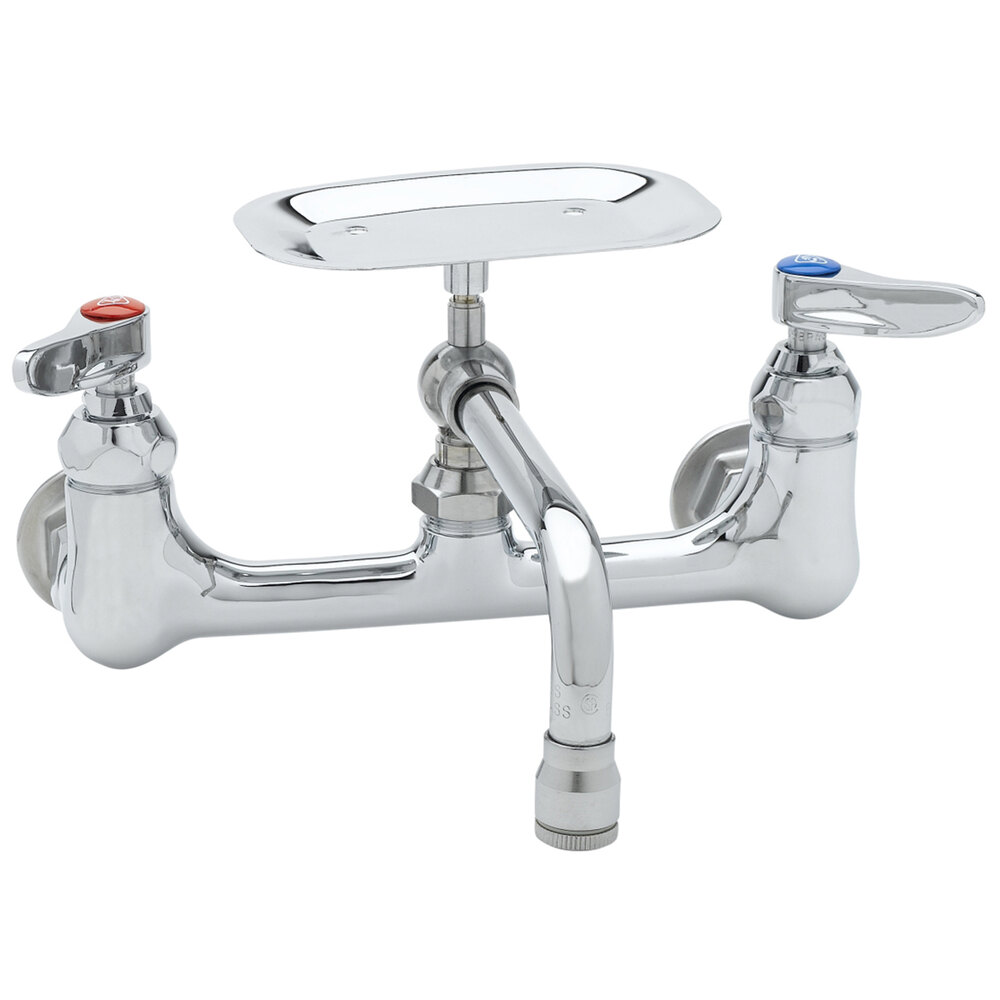 T&S B-0233-01 Wall Mounted Pantry Faucet with 8" Adjustable Centers, 6 ...