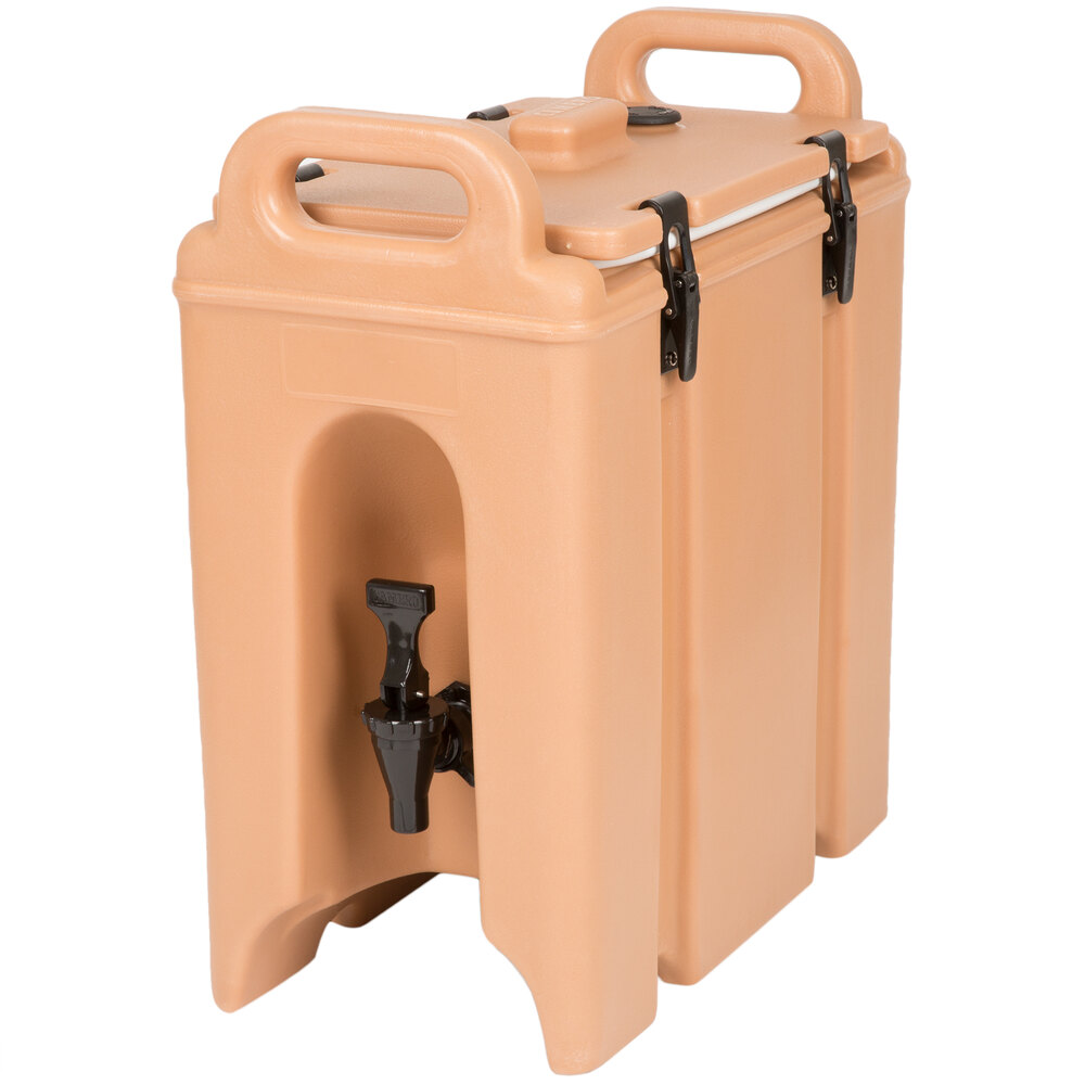 Cambro 250LCD157 Camtainer® 2.5 Gallon Coffee Beige Insulated Beverage ...