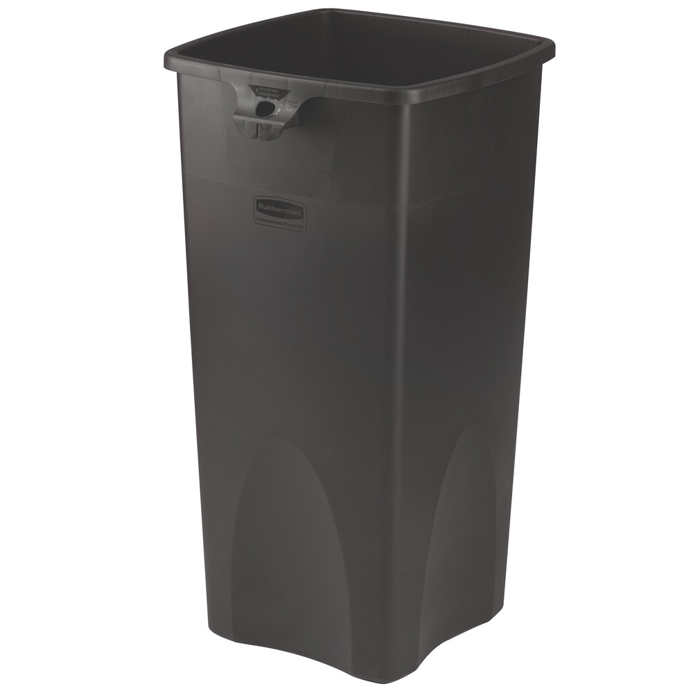 Rubbermaid FG356988BLA Untouchable Black 23 Gallon Square Trash Can