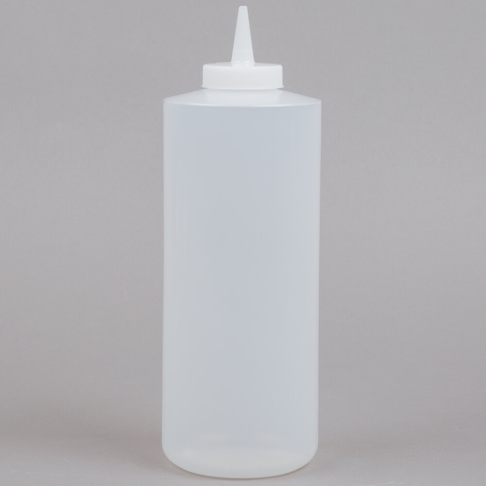 TableCraft 32C 32 oz. Clear Squeeze Bottle - 2/Pack