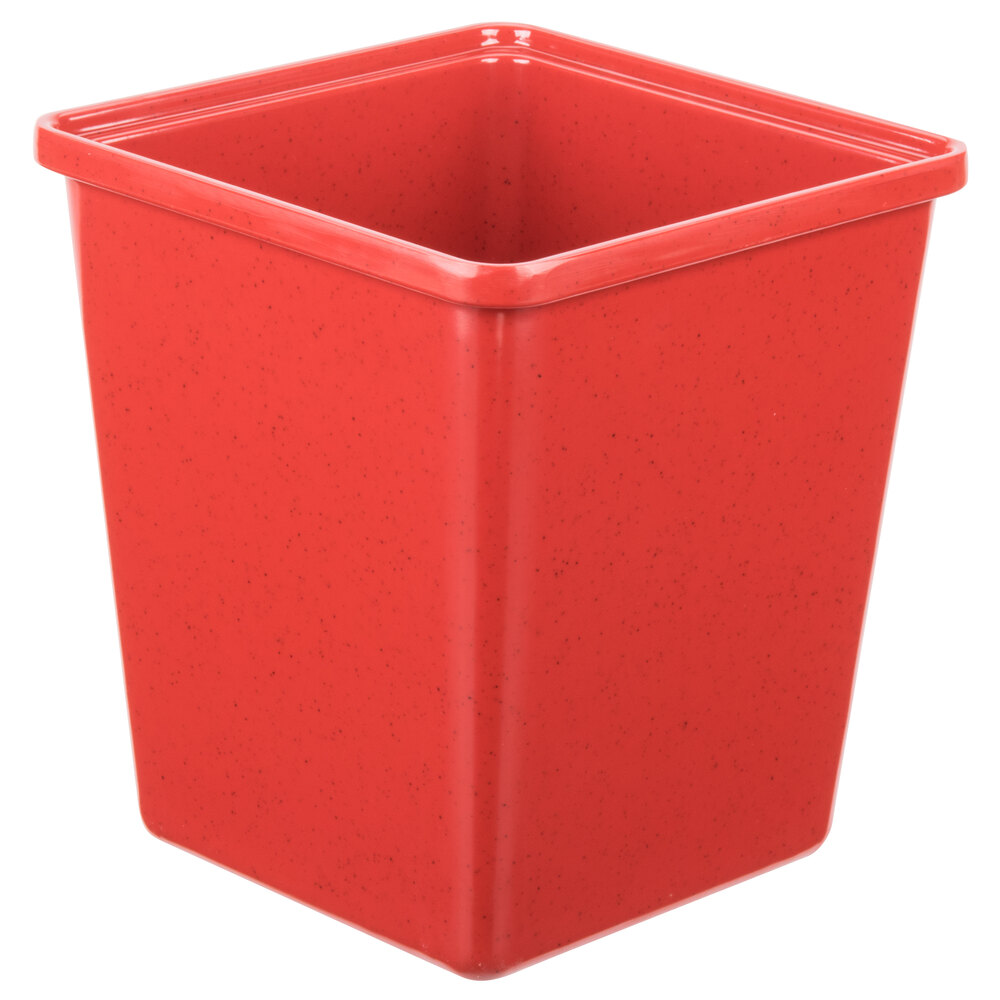 GET ML-150-RSP 3 Qt. Red Sensation Square Melamine Crock - 6/Case