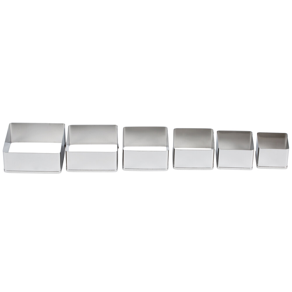 Ateco Square Cookie Cutter Set (6 Pieces)