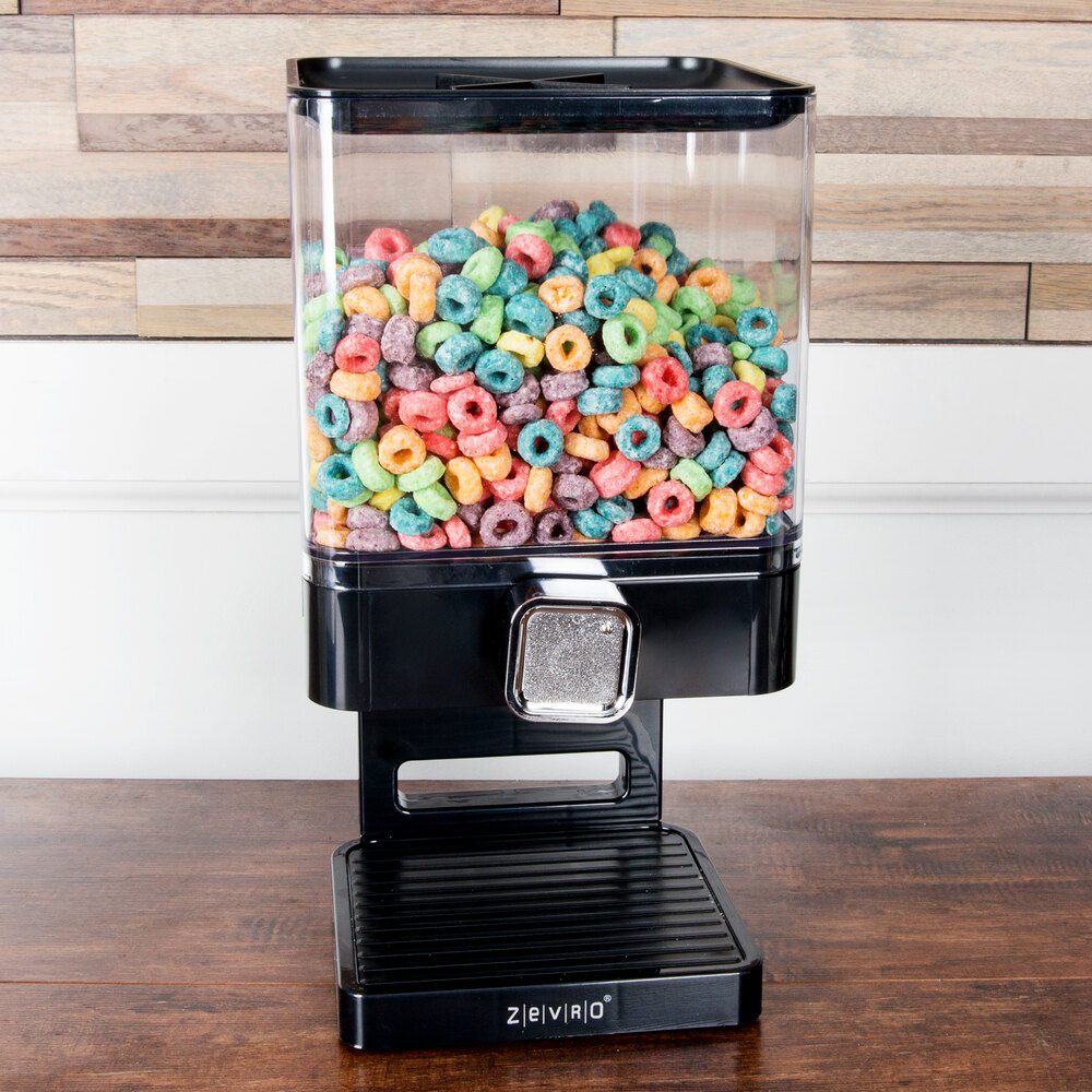 Zevro KCH-06127 Compact Black Dry Food Dispenser