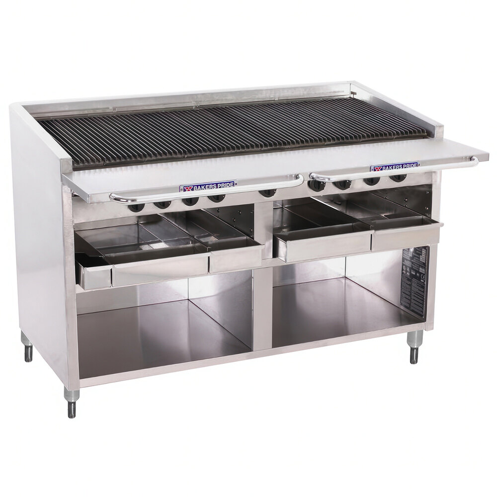 Bakers Pride F-60R Liquid Propane 60" Floor Model Radiant Charbroiler ...