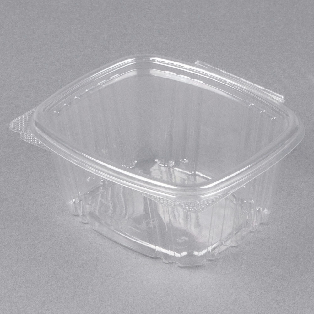 Genpak 16 oz. Clear Hinged Deli Container - 100/Pack