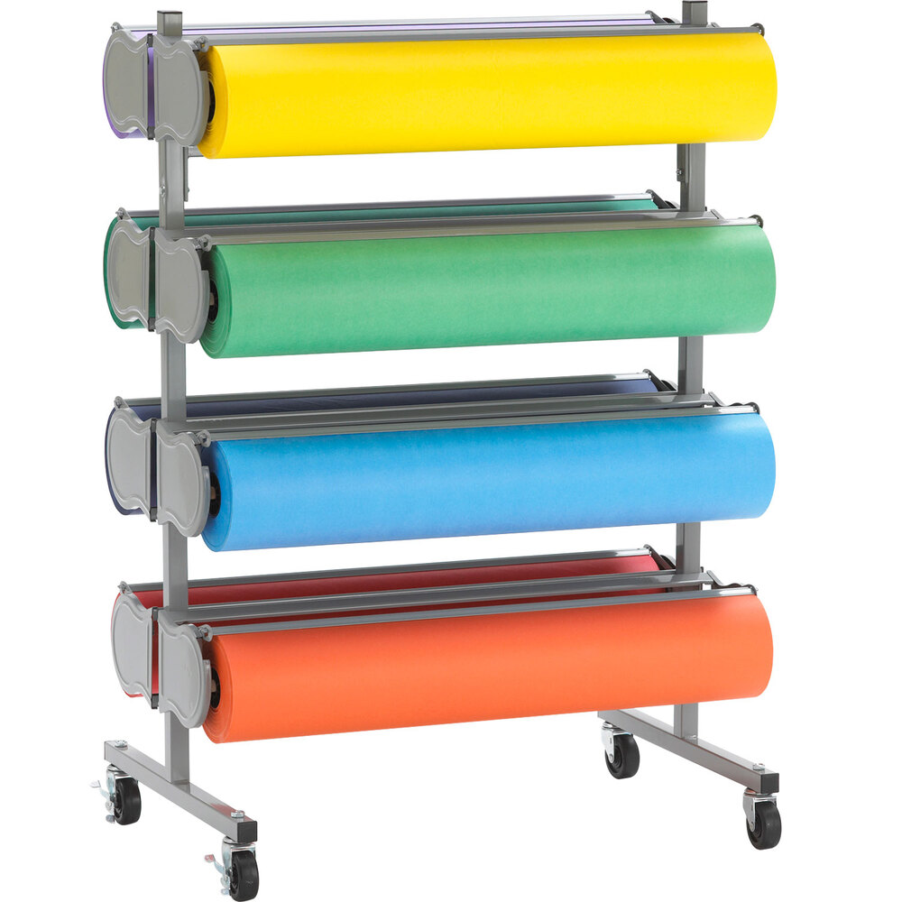 Bulman R371-D-36 36" Horizontal Tower 8 Roll Deluxe Paper Rack - Assembled