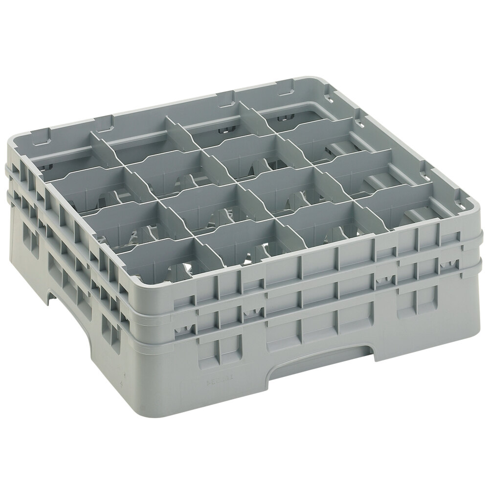 Cambro 16S534151 Camrack 6 1/8" High Customizable Soft Gray 16 ...