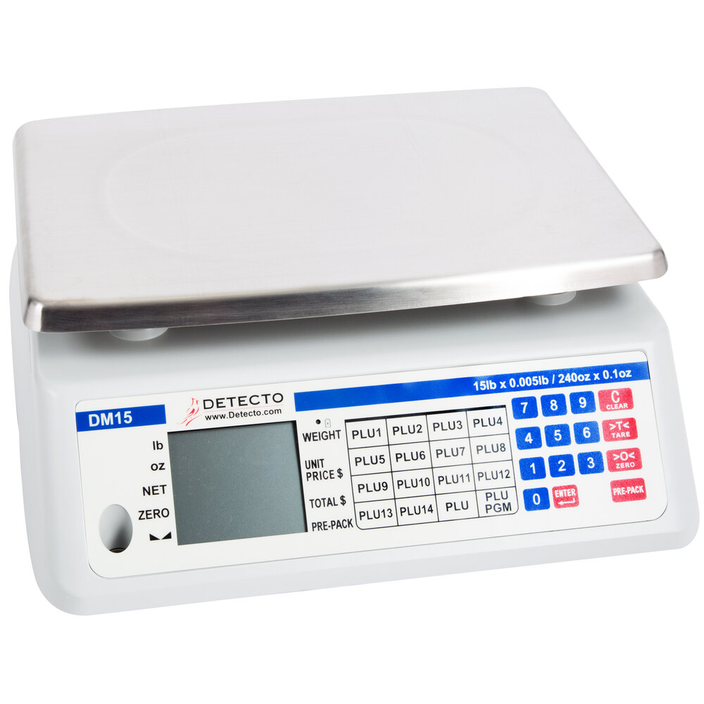 Cardinal Detecto DM15 15 lb. Digital Price Computing Scale, Legal for Trade