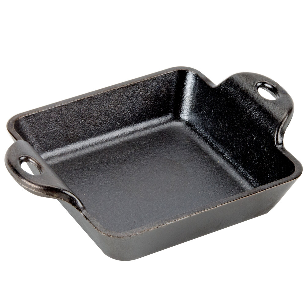 Lodge HMSS 10 oz. Pre-Seasoned Heat-Treated Mini Cast Iron Square ...
