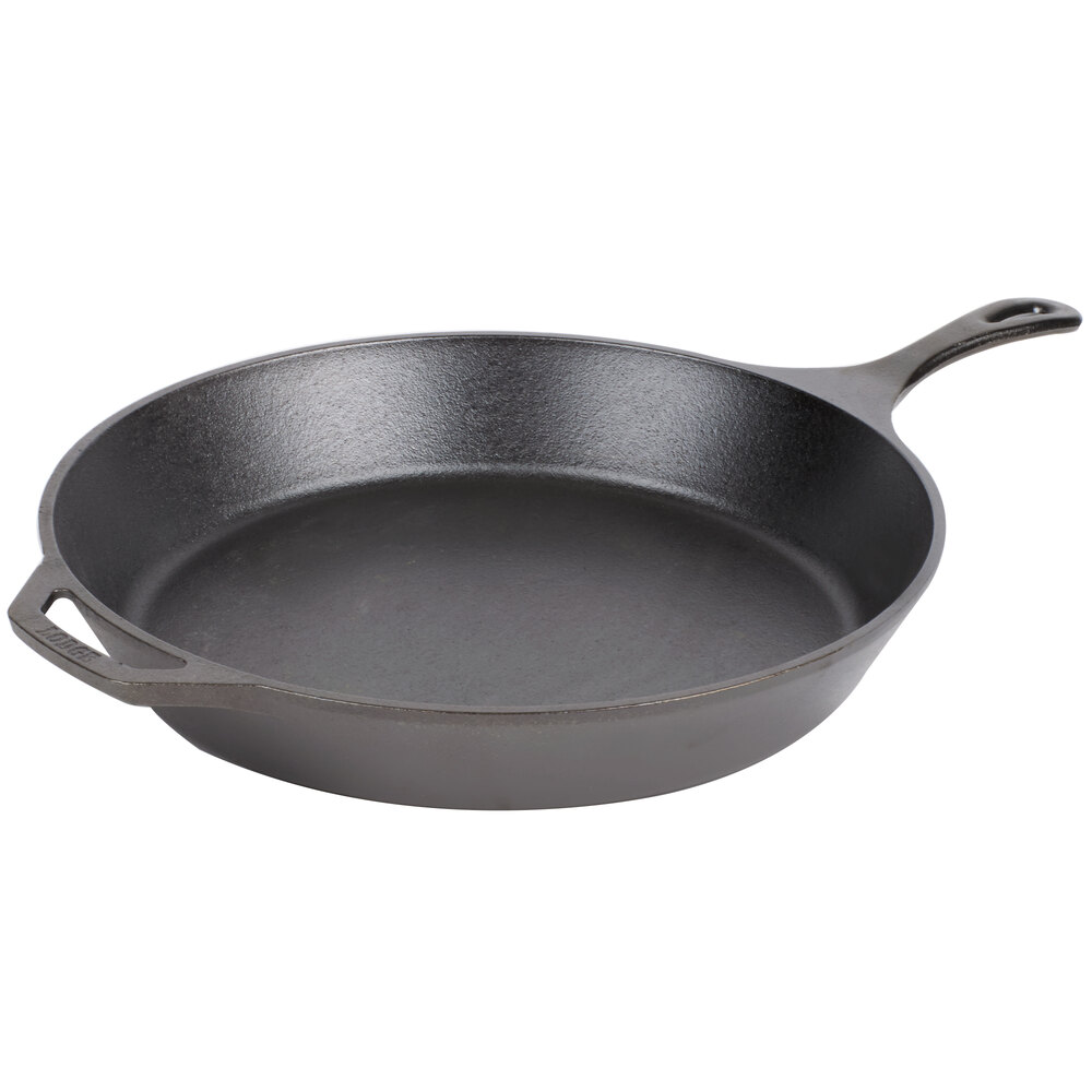 Lodge L14SK3 15" Pre-Seasoned Cast Iron Skillet with Helper Handle