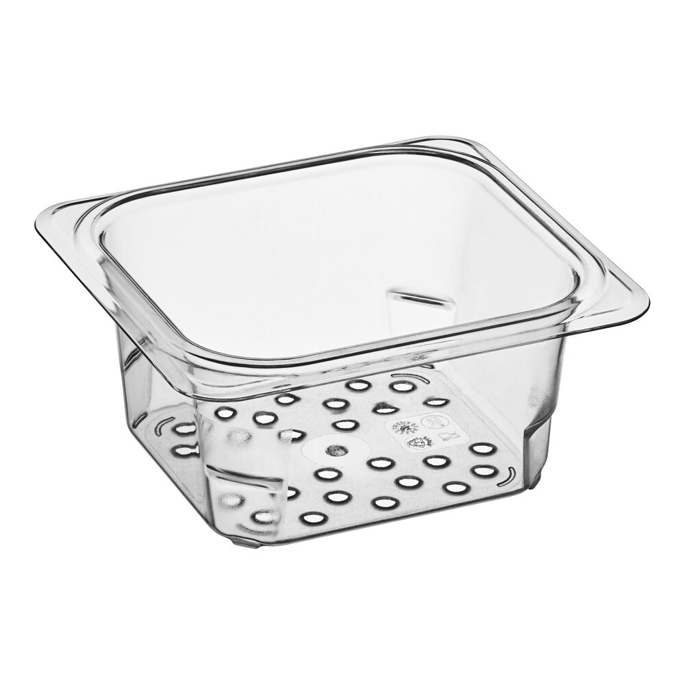 Cambro 63CLRCW135 Camwear® 1/6 Size Clear Polycarbonate Colander Pan ...