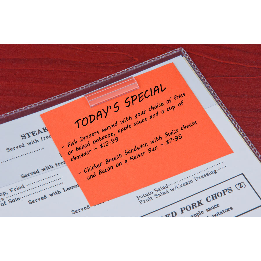 Menu Clips | Menu Solutions IN253 Clear Menu Clip (250/Pack)