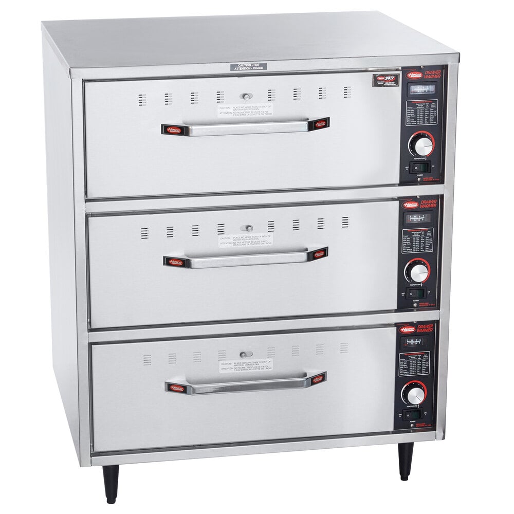Hatco HDW-3 Freestanding Three Drawer Warmer - 240V, 1350W