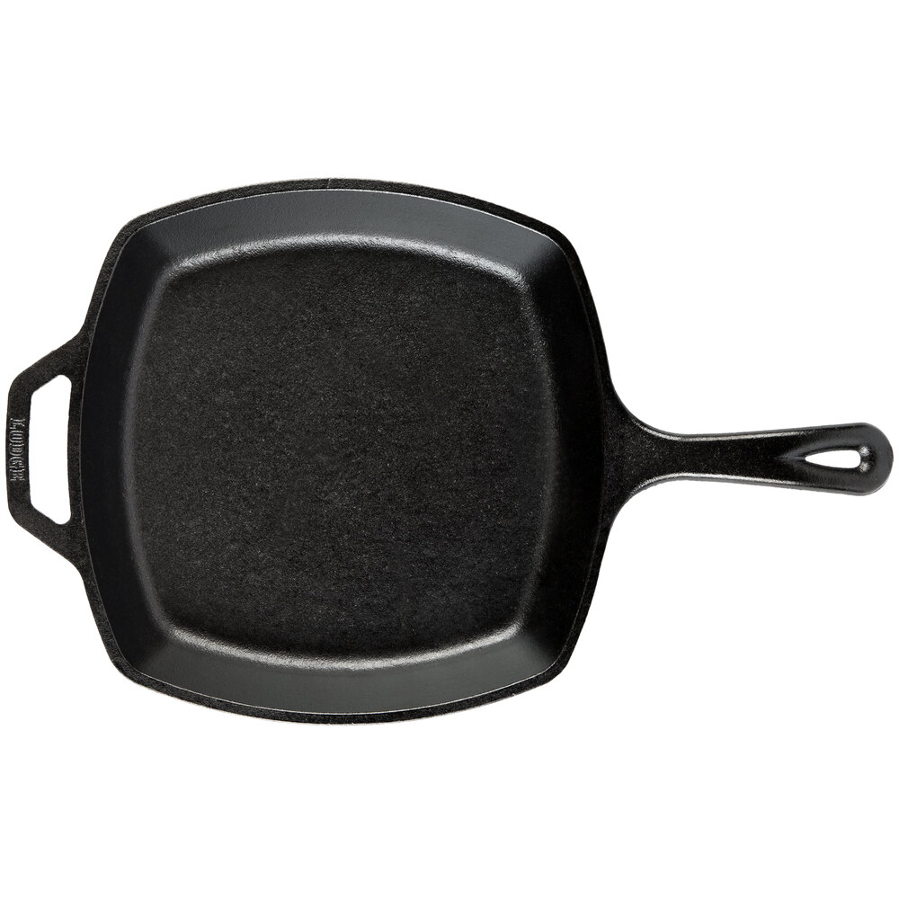 Lodge L8SQ3 10 1/2" Square Pre-Seasoned Cast Iron Skillet