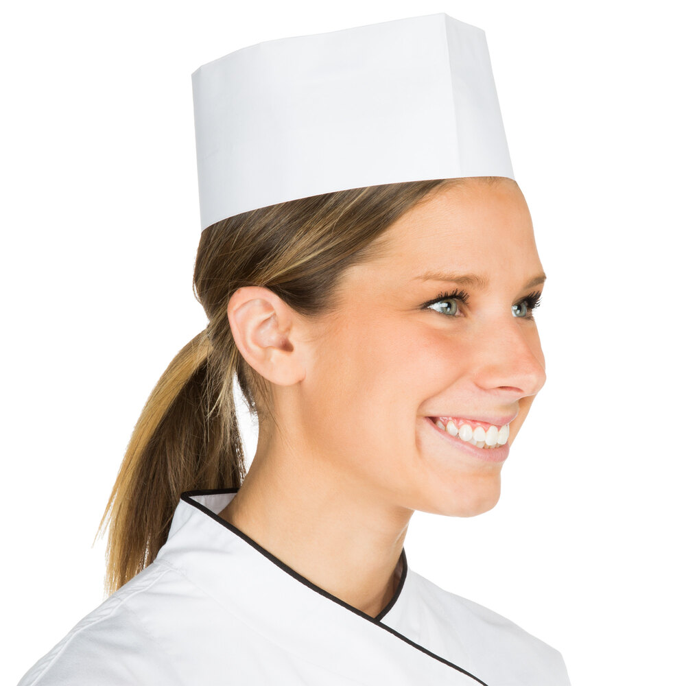 Chef Revival Adjustable Paper Overseas Cap - 100/Pack