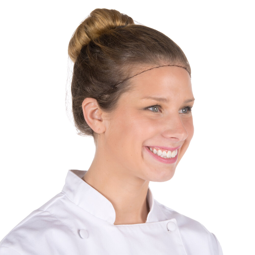 Chef Revival Brunette 28" Nylon Hairnet - 1,440/Case