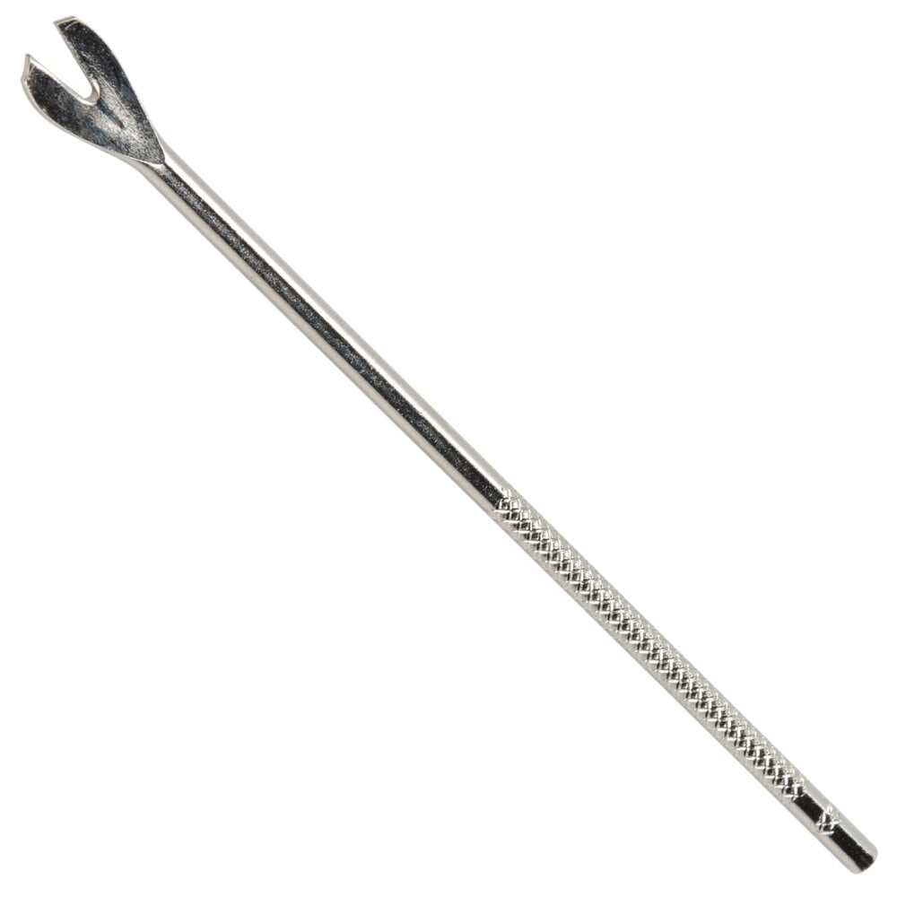 Tablecraft 522 6" Two-Prong Chrome-Plated Shellfish Fork - 4/Pack