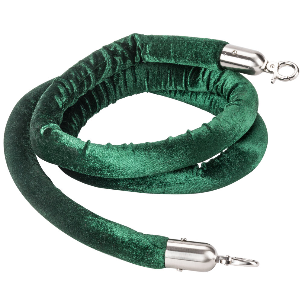 Aarco 8' Green Stanchion Rope with Satin Ends TR-128